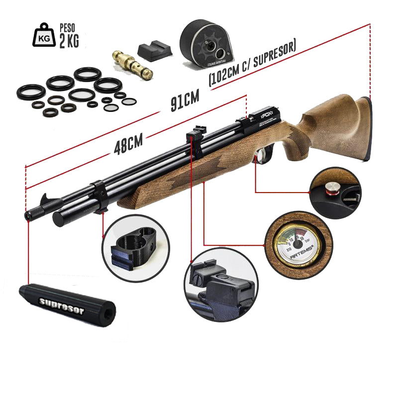 Pack Rifle PCP PR900 Con Supresor – Caceria Beagle Chile