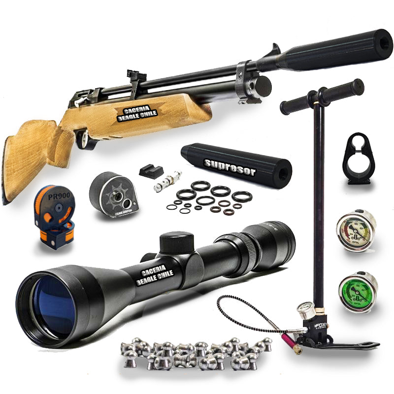 Pack Rifle PCP PR900 Con Supresor — Caceria Beagle Chile